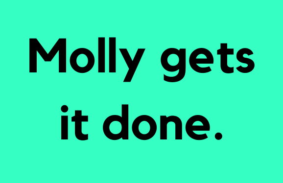 Molly gets it done. Sustainable web designer